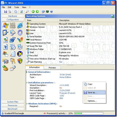 Pc Wizard:test e rilevamento hardware